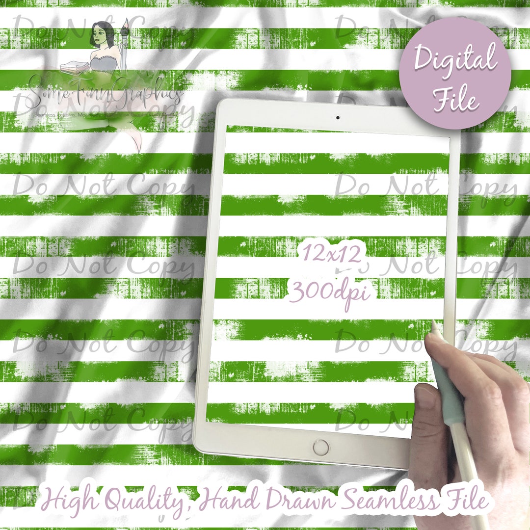 Distressed Green Stripes Digital Paper - Seamless Pattern Fabric ...