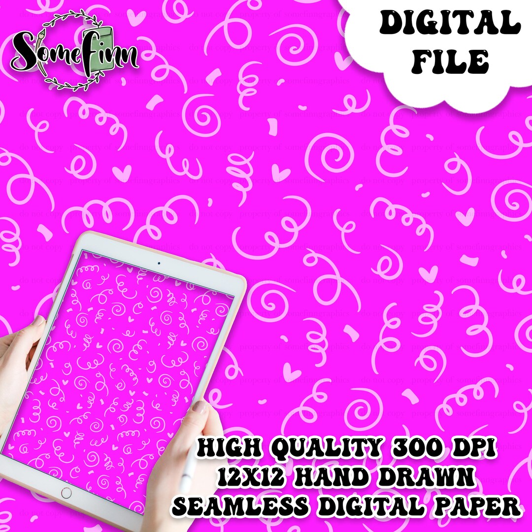 Confetti Digital Paper - Seamless Sparkle Sprinkle Birthday Pattern ...