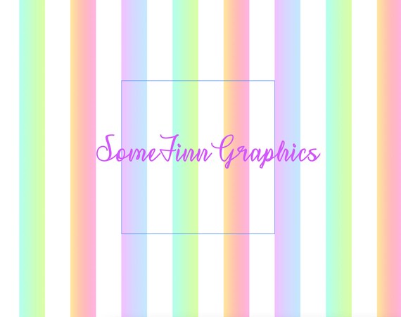 Pastel Rainbow Watercolor Stripe Digital Paper Seamless - Etsy