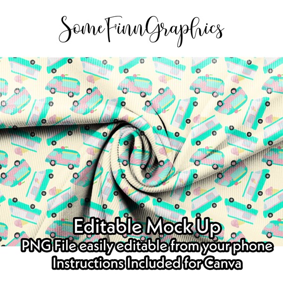 Fabric Realistic Mock-up / Textile Mock up / Editable From - Etsy
