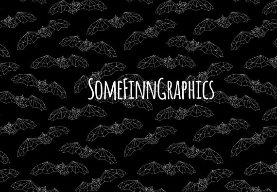 Geometric Bats Digital Paper Seamless Halloween Pattern - Etsy