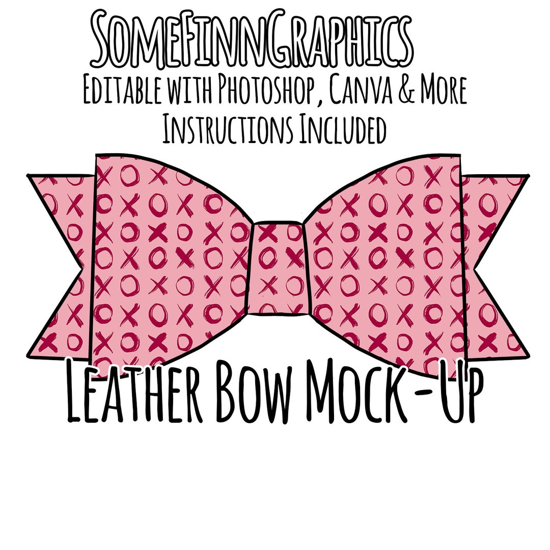 Leather Bow Mock-up / Bows Mock up / Digital Mock up for Hair Bow Clip ...