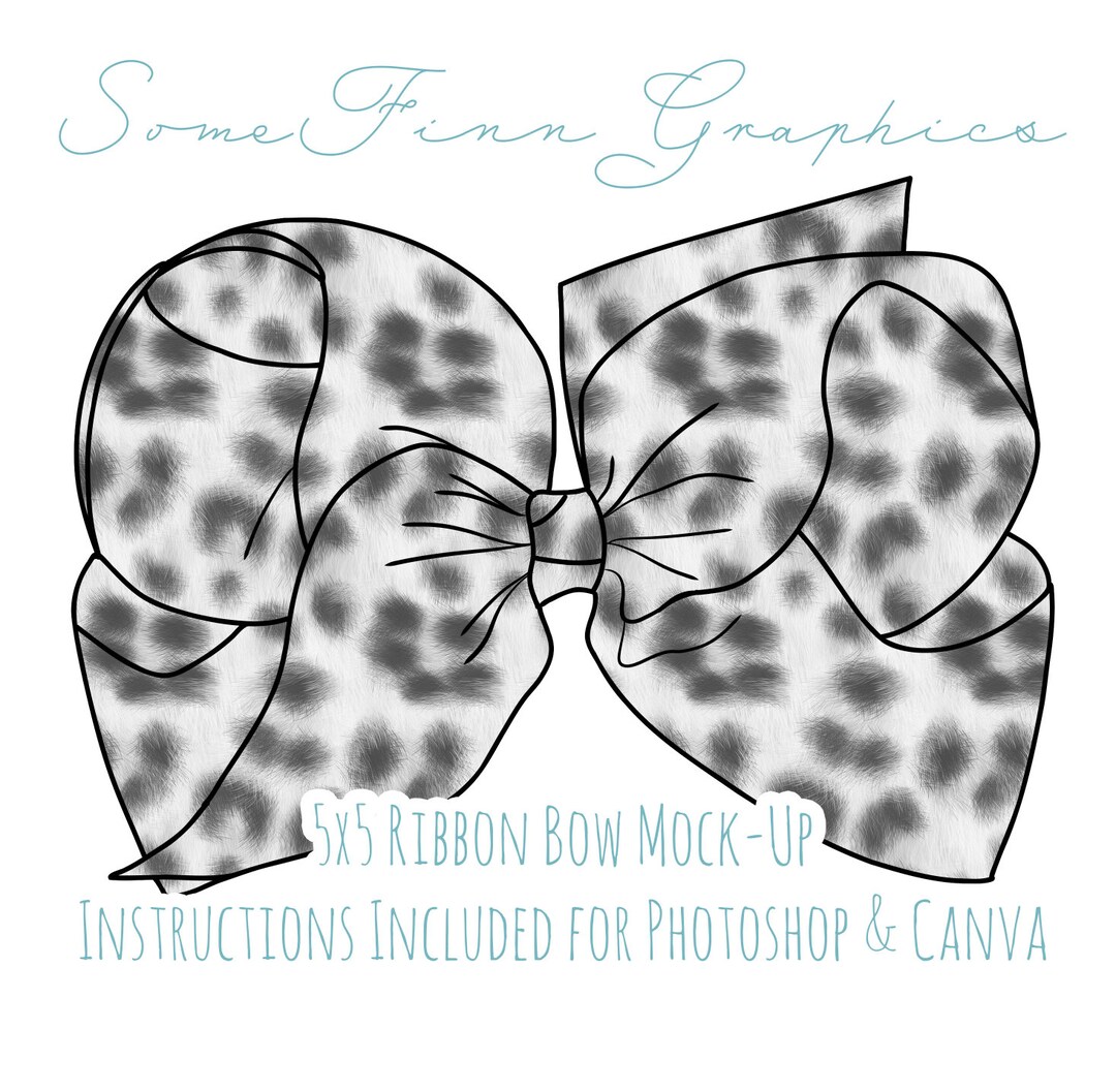 Ribbon Bow Mock-up / Bows Mock up / Digital Mock up for Hair Bow / Baby ...