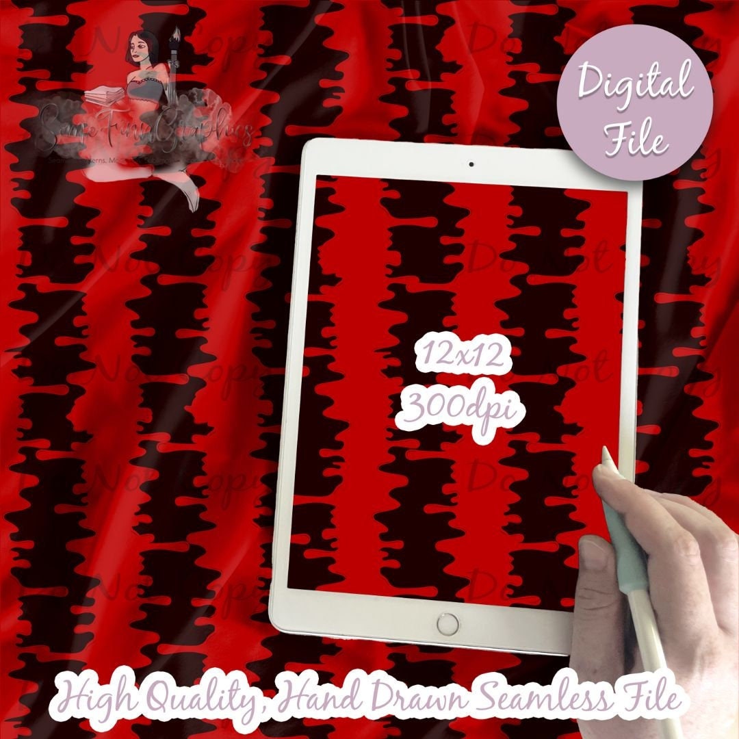 Halloween Stripes Digital Paper, Seamless Bloody Stripe Pattern, Fabric ...