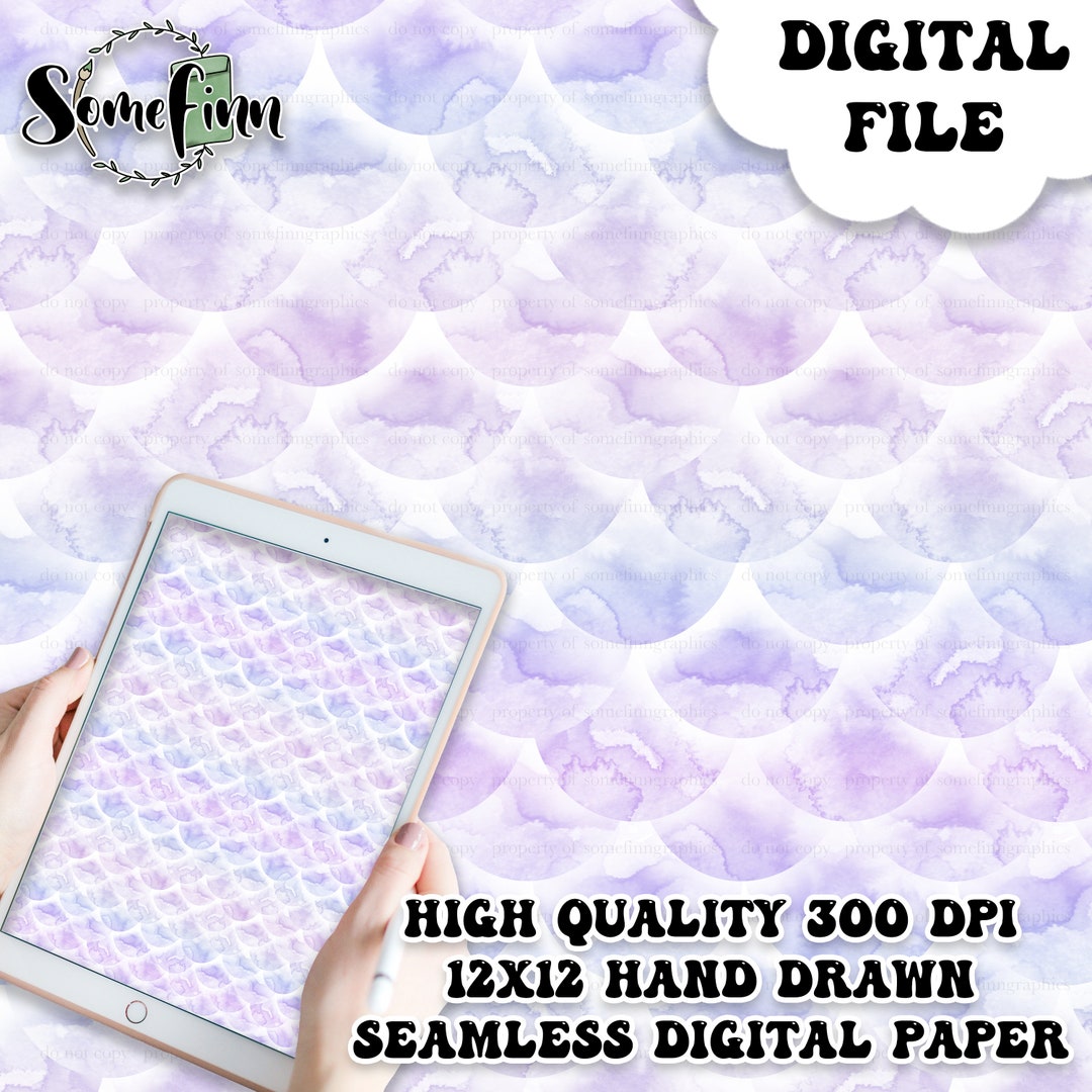Scales Seamless Digital Paper - Seamless Mermaid Scales Pattern ...