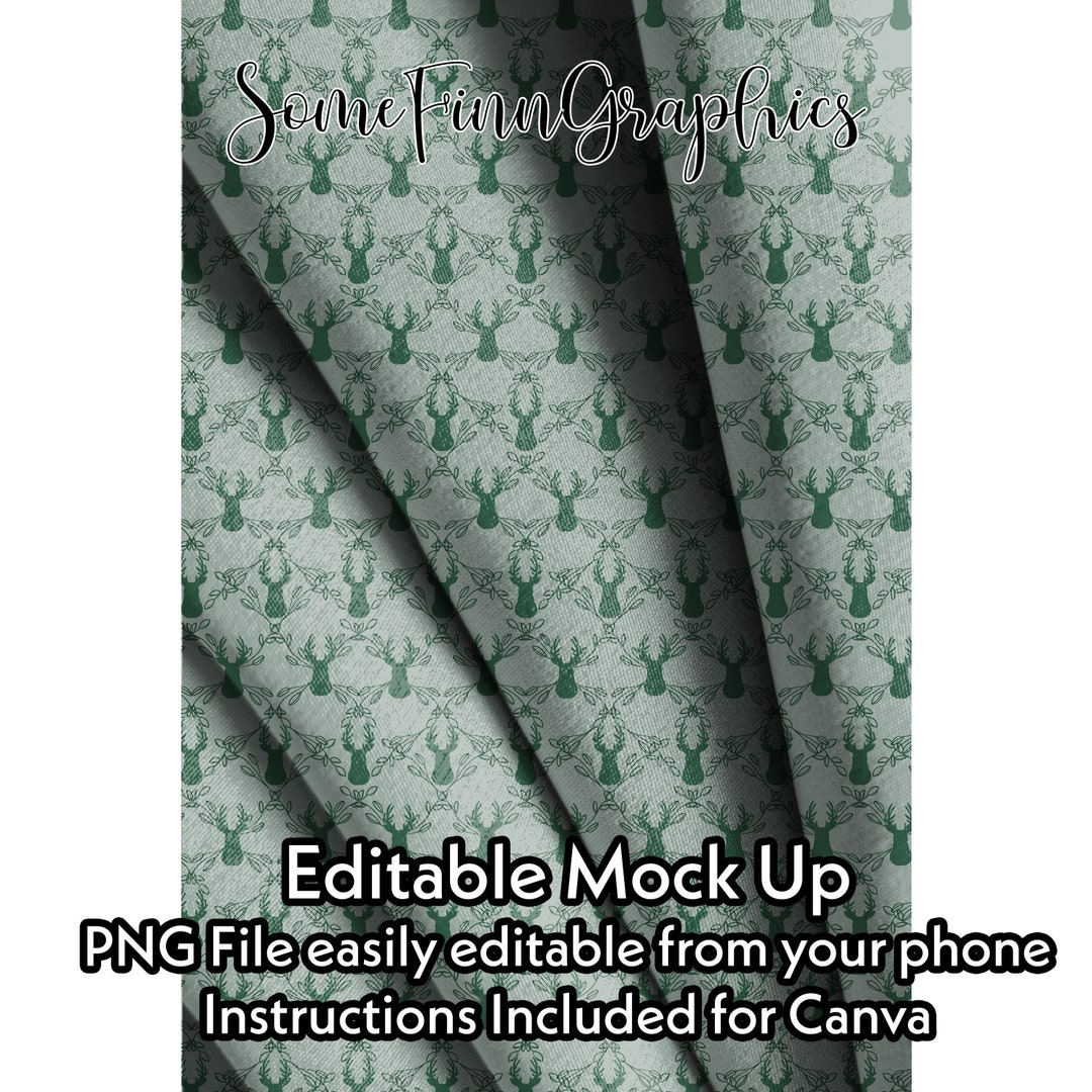 Fabric Realistic Mock-up / Textile Mock up / Editable From Mobile ...