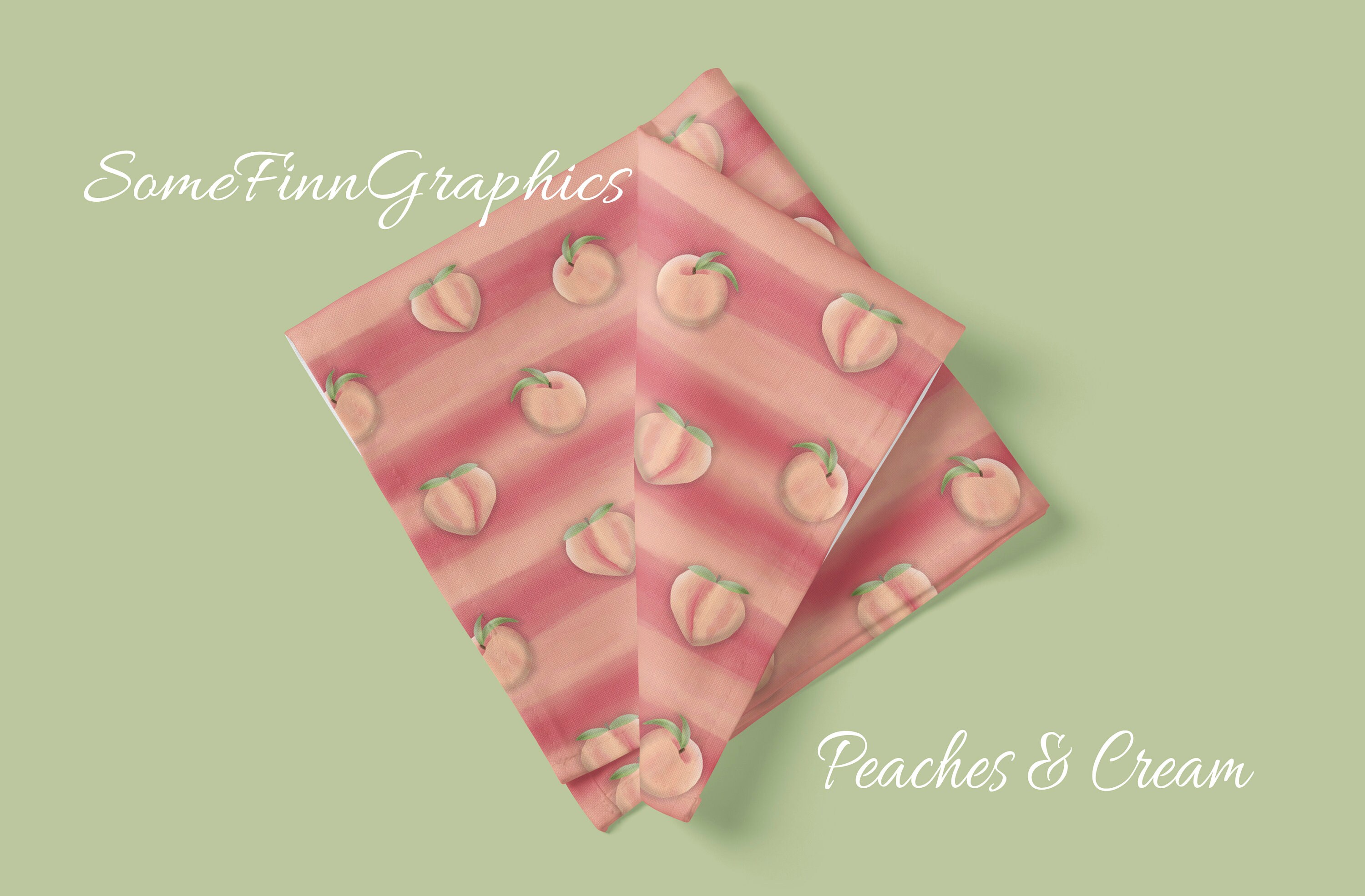 Peaches & Cream Digital Paper Seamless Peach Pattern Fruit - Etsy