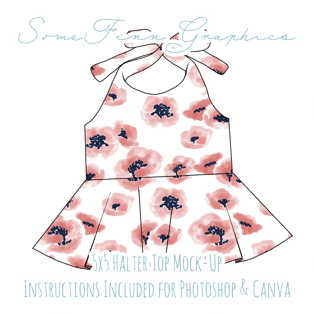 Halter Top Mock-up / Mock up / Digital Mock up for Clothing Summer Baby ...