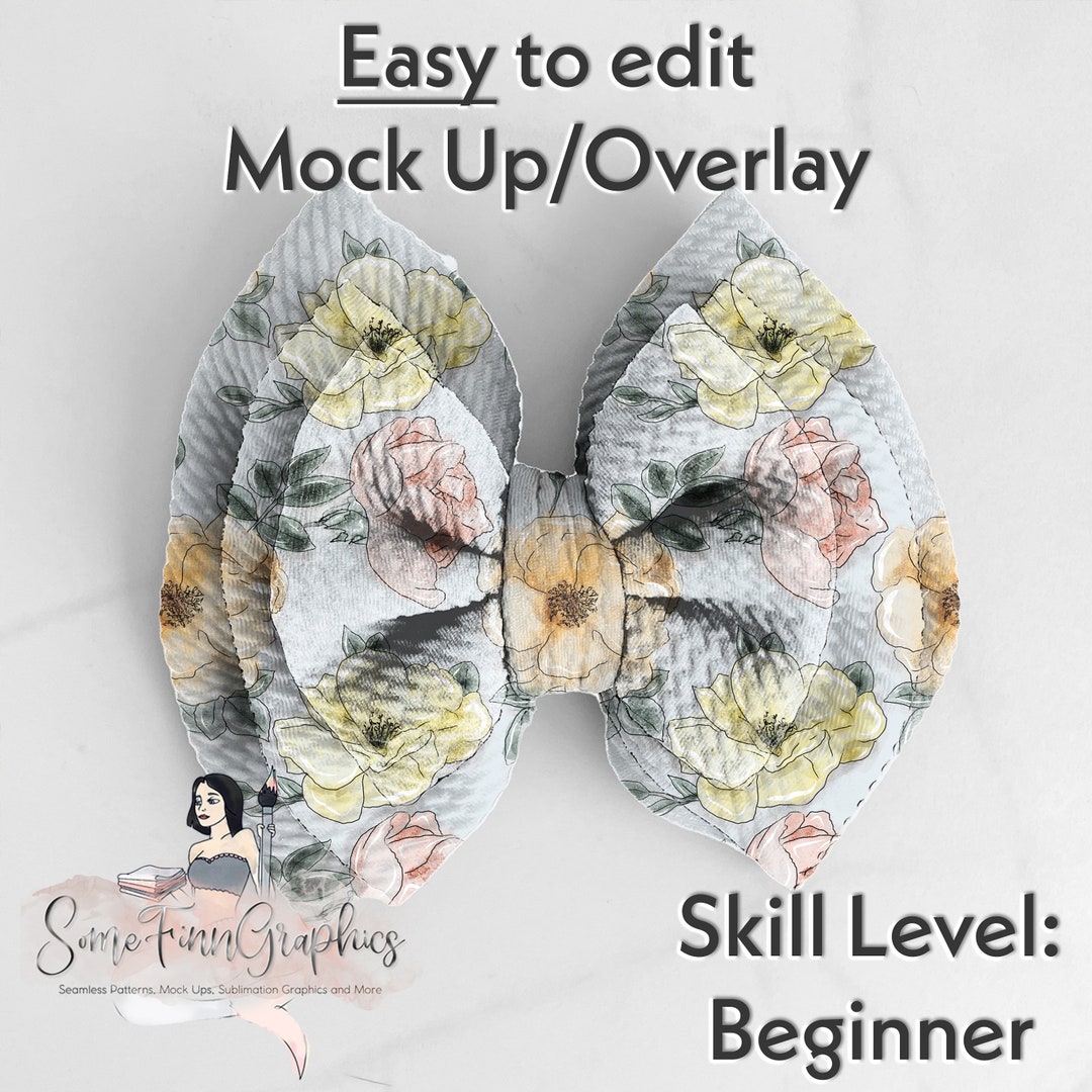 Triple Bow Realistic Mock-up / Stacked Mock up / Easy Editable From ...