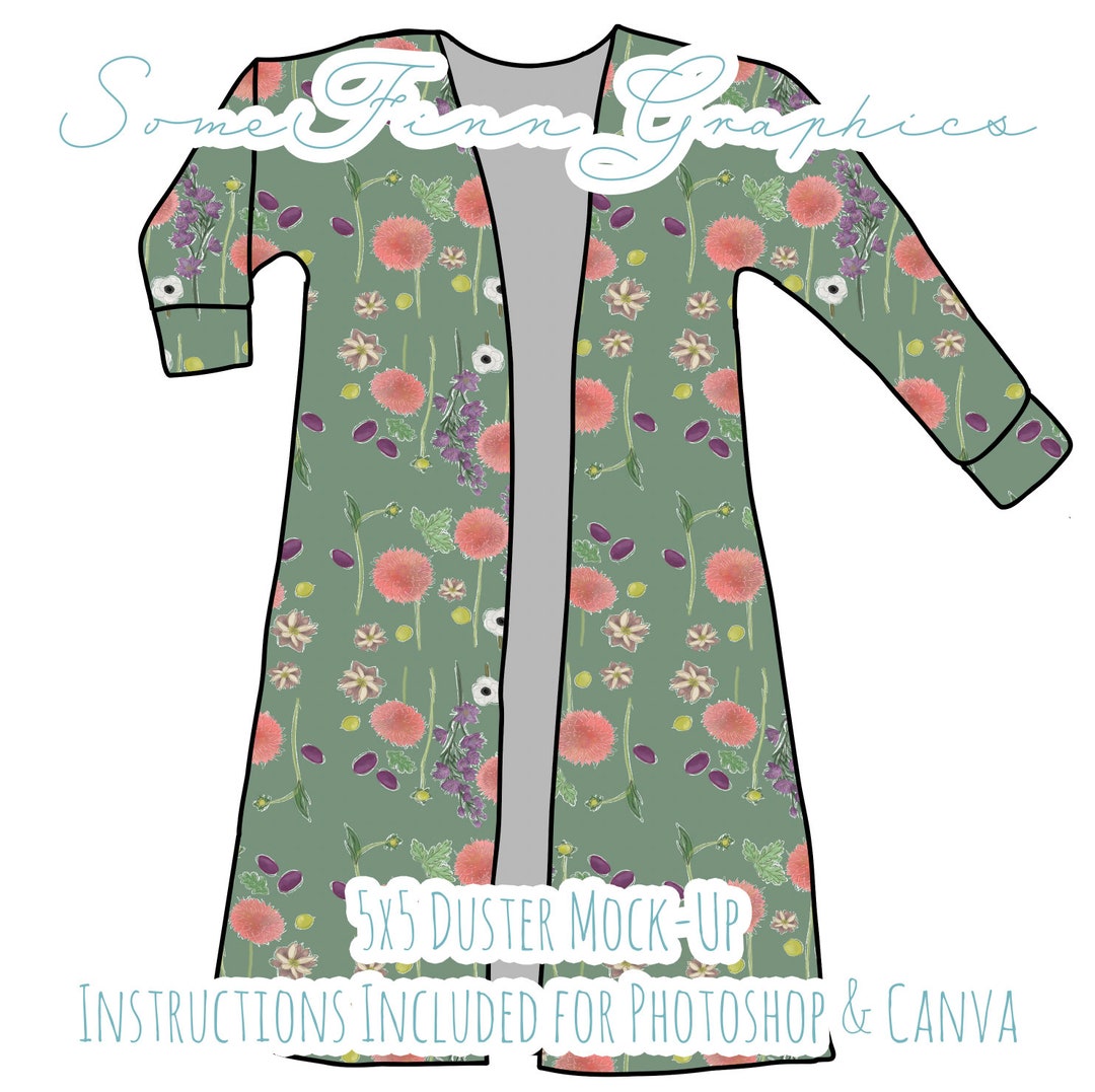 Cardigan Duster Mock-up / Jumper Sweater Mock up / Digital Mock up ...