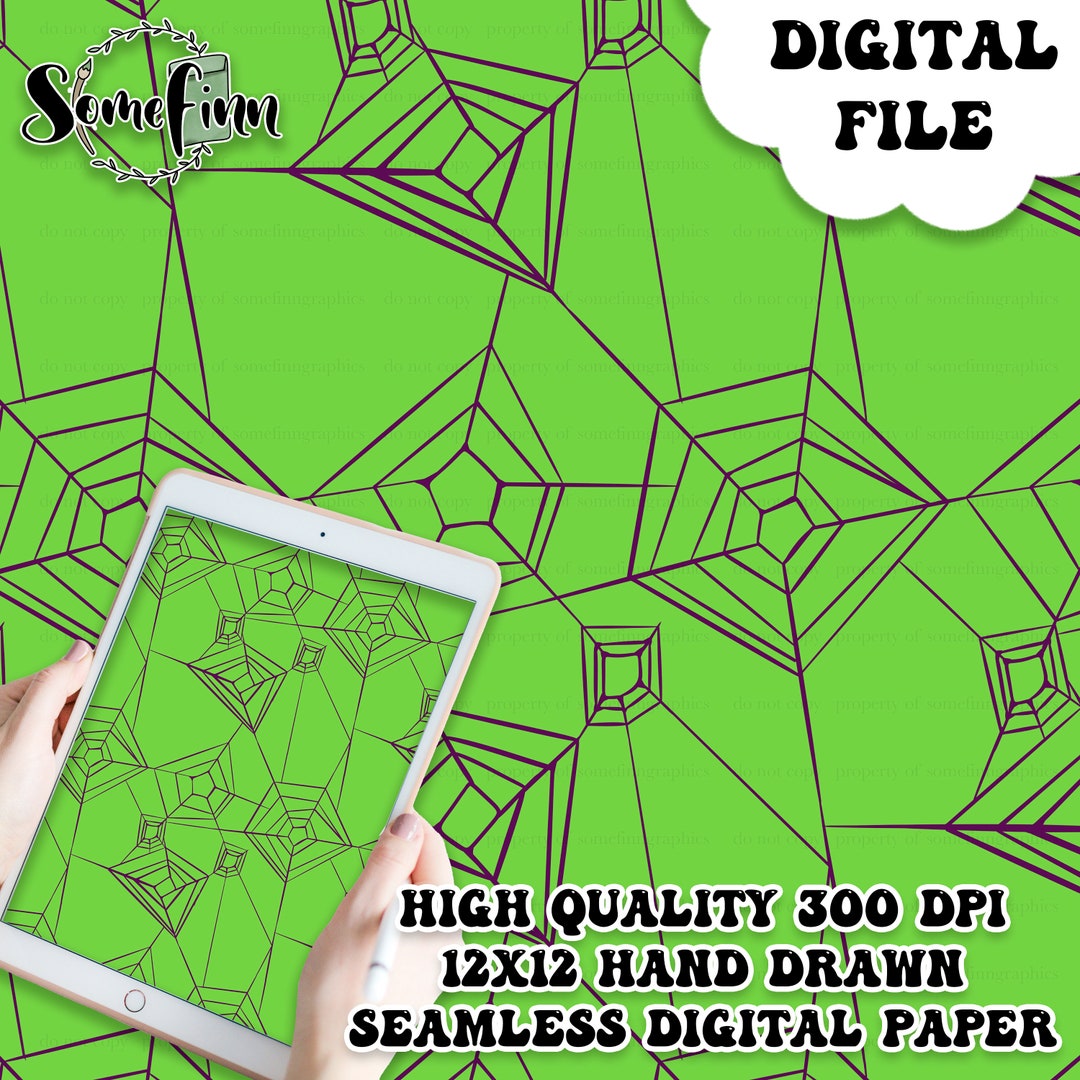 Spider Webs for Mouse World Digital Paper, Seamless Cobweb Pattern ...