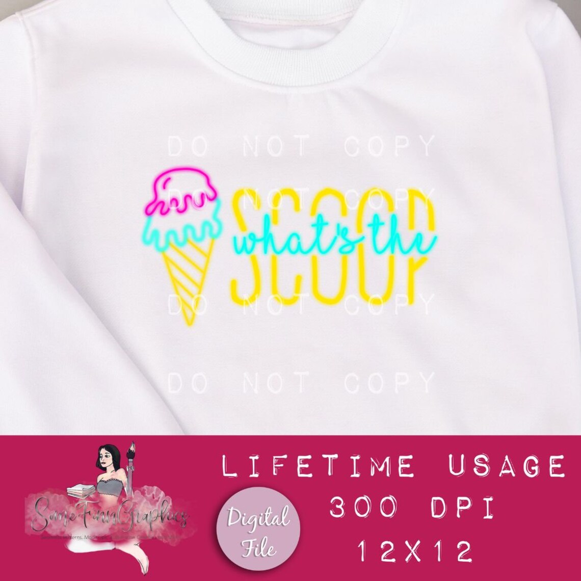 What's the Scoop Icecream PNG Neon Sign Clipart Neon - Etsy