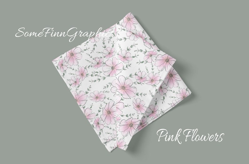 Pink Watercolor Floral Seamless Digital Paper Pattern, Watercolor ...