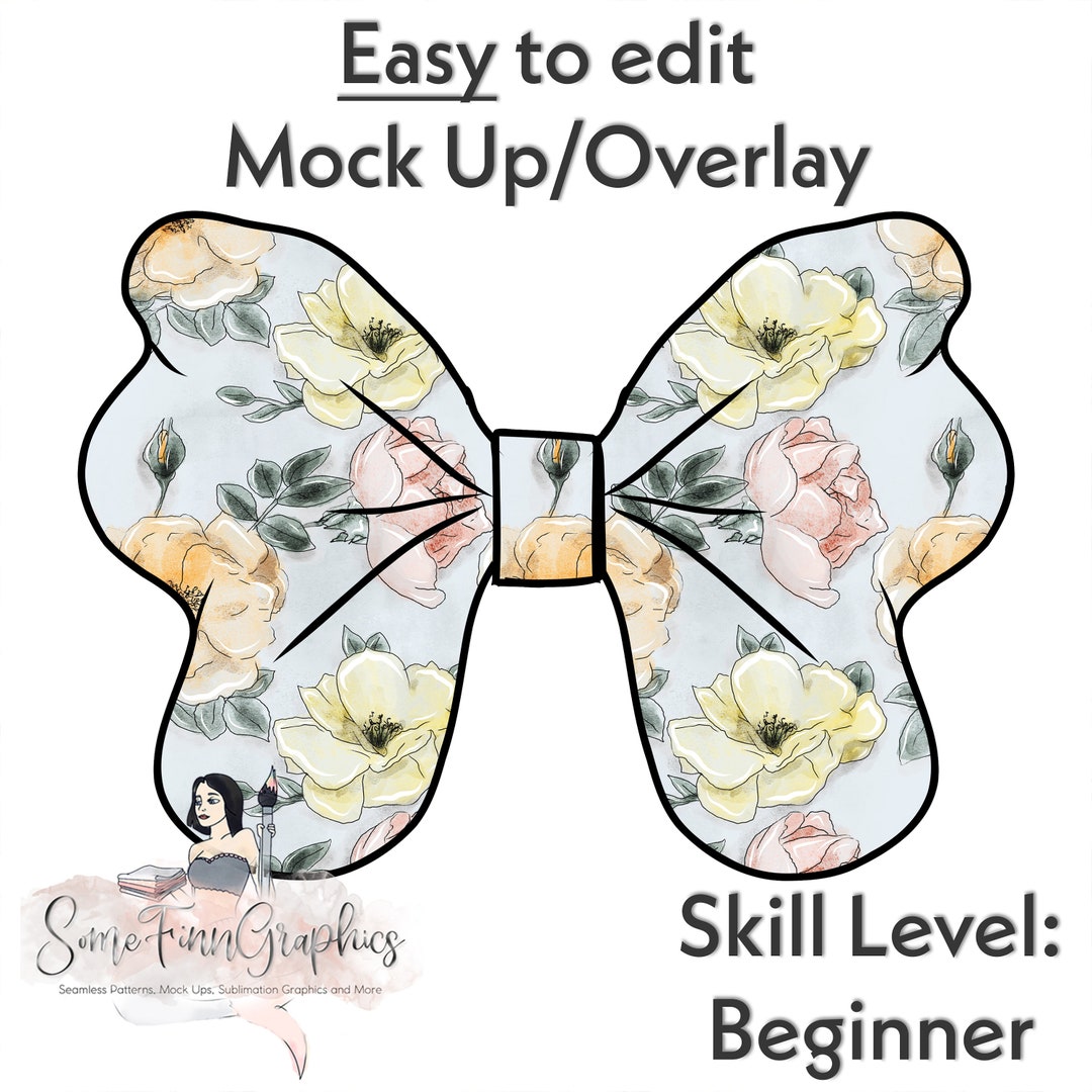 Leather Bow Mock-up / Bows Mock up / Digital Mock up for Hair Bow Clip ...