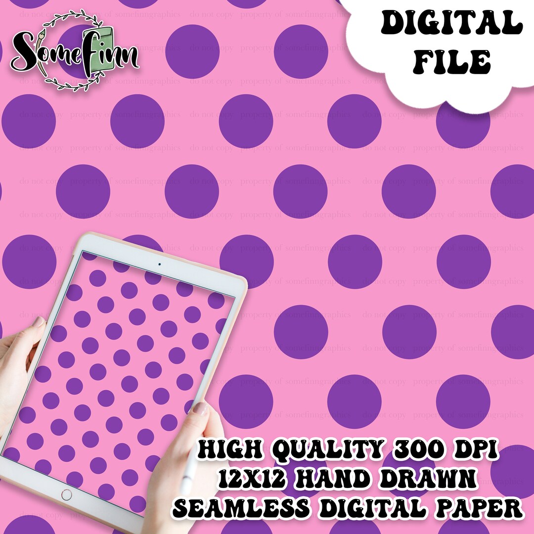 Polka Dots Texture Seamless Design Pattern / Mouse Dress / Pink and ...