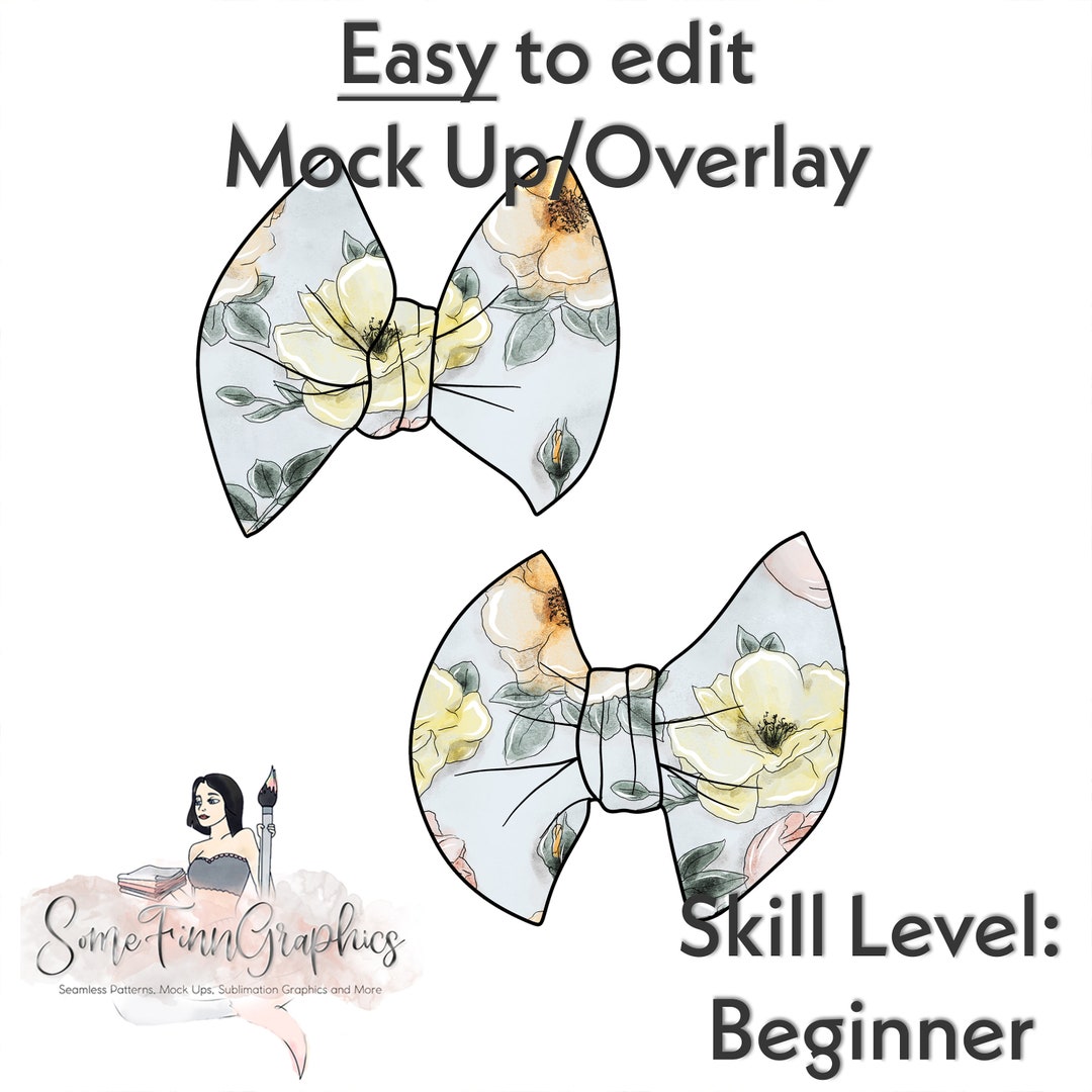 Piggies Bow Mock-up / Bows Mock up / Digital Mock up for Hair Bow ...