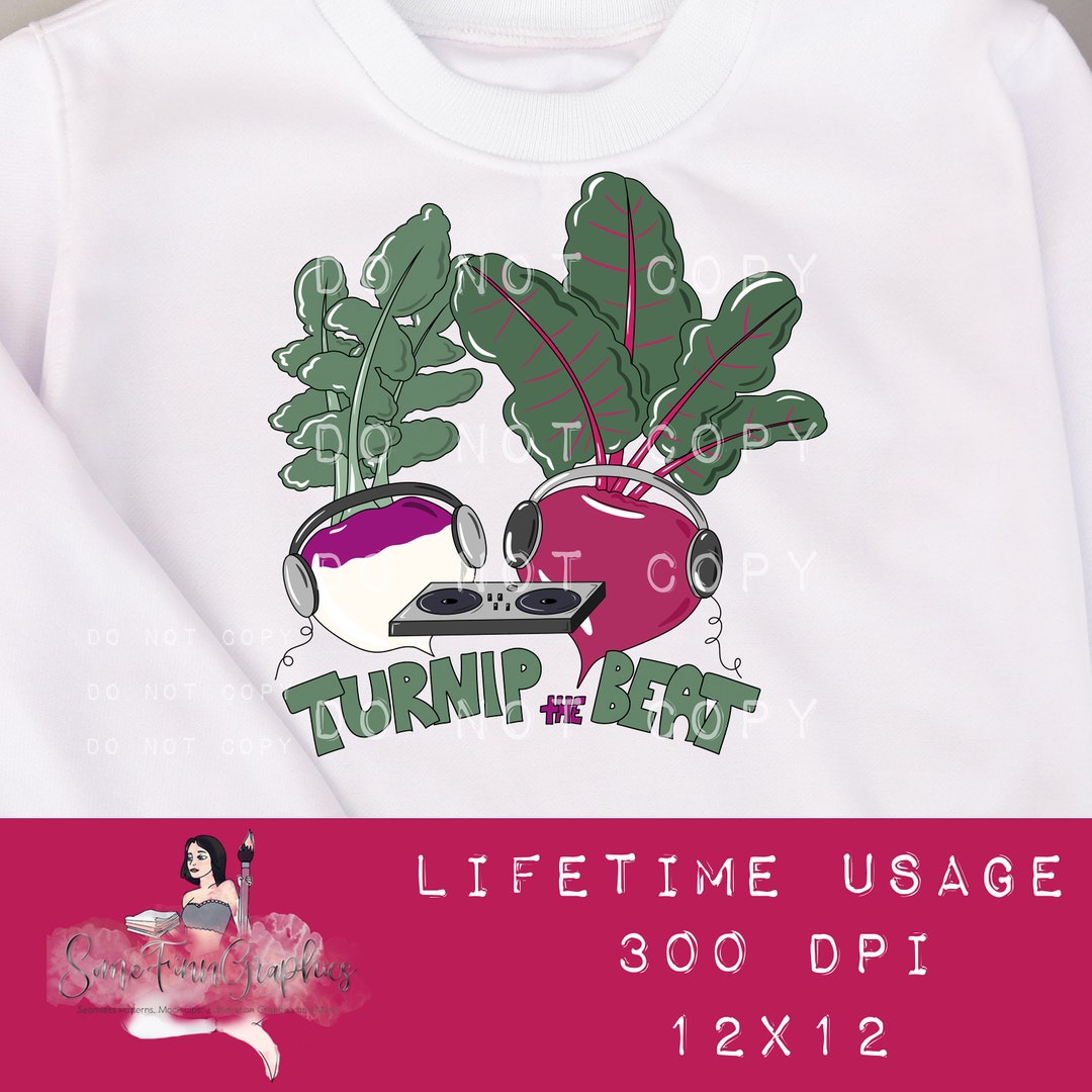 Turnip the Beat PNG, Funny Vegetable Humor Png, DJ Music Clipart ...