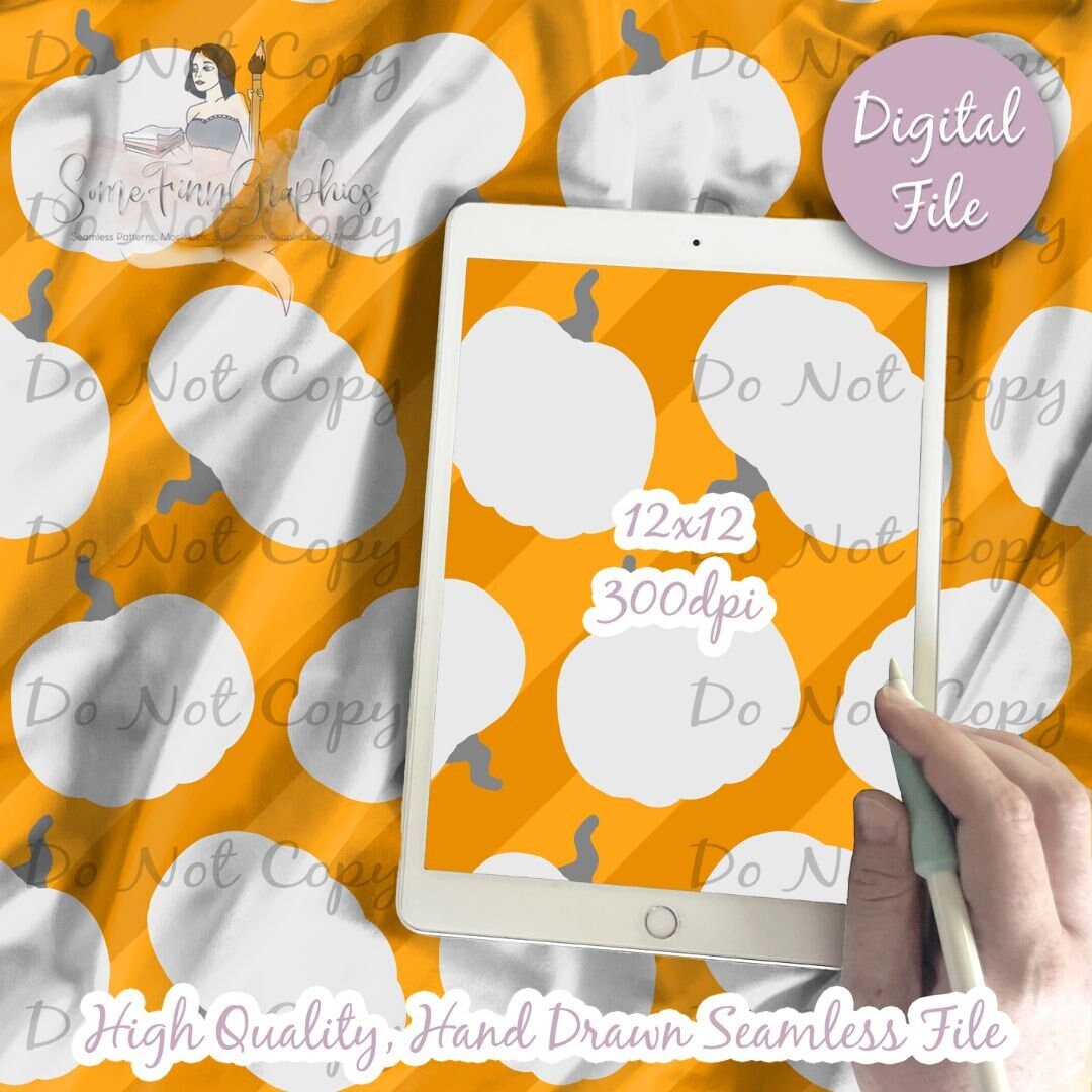 Pumpkin Digital Paper, Seamless Autumn Pattern, Watercolor Pumpkins ...