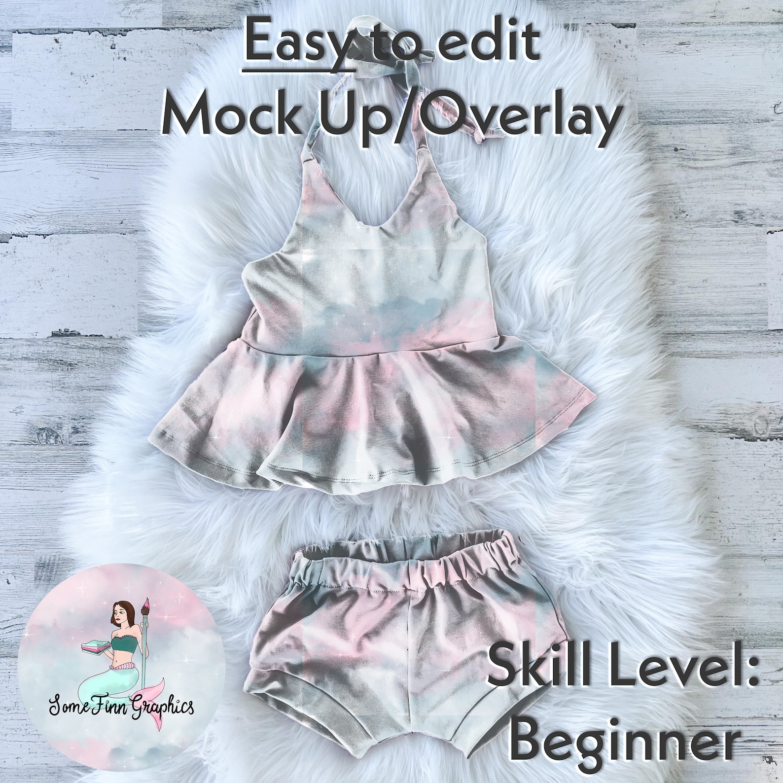 Cute Summer Set Realistic Mock-up / Mock up / Editable From Mobile ...