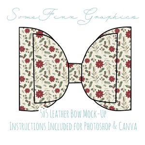 Leather Bow Mock-up / Bows Mock up / Digital Mock up for Hair Bow Clip ...