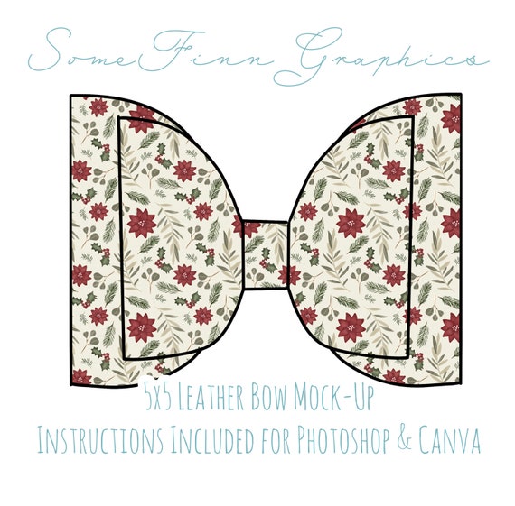 Leather Bow Mock-up / Bows Mock up / Digital Mock up for Hair - Etsy