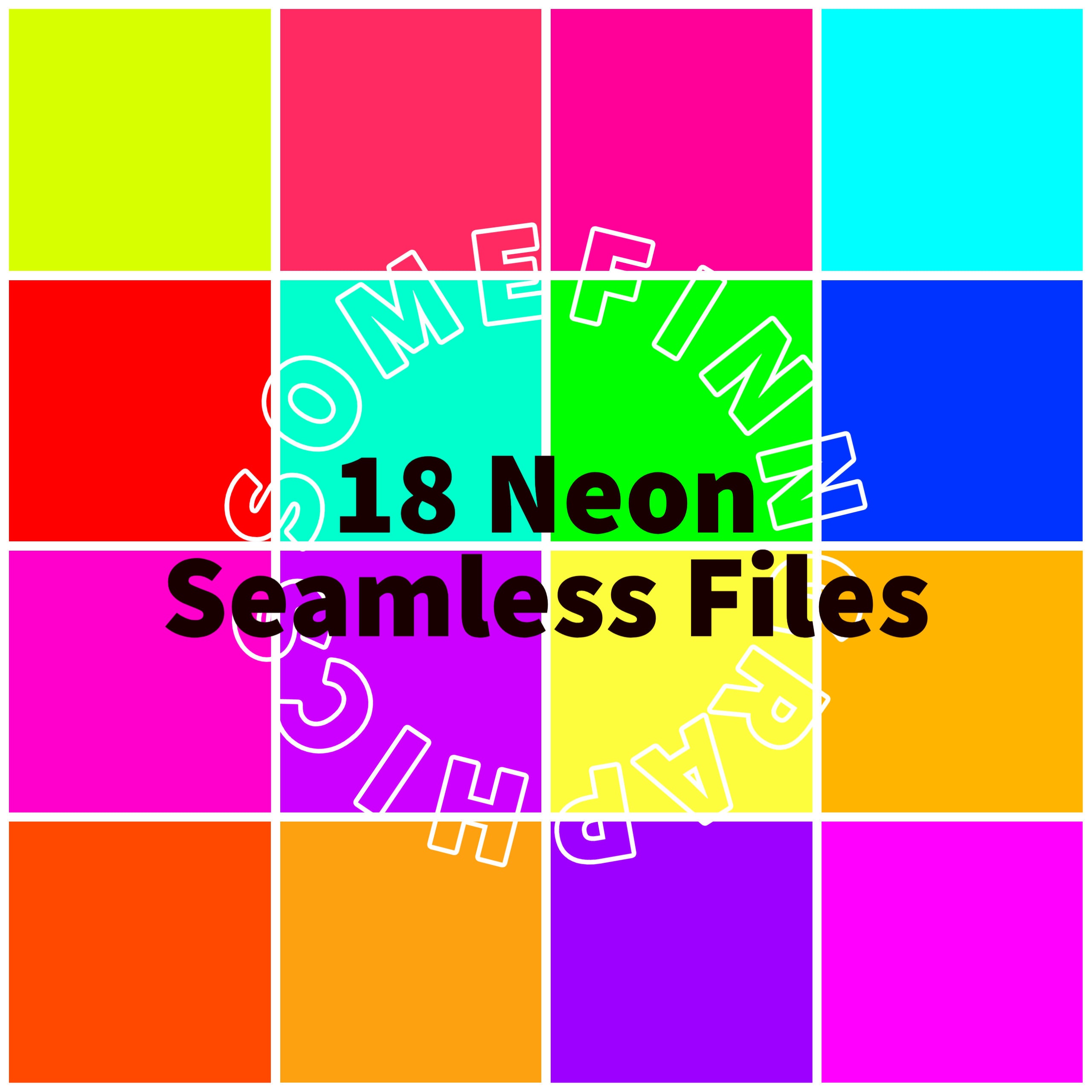 18 Neon Solid Seamless Files Bundle Digital Paper Seamless | Etsy