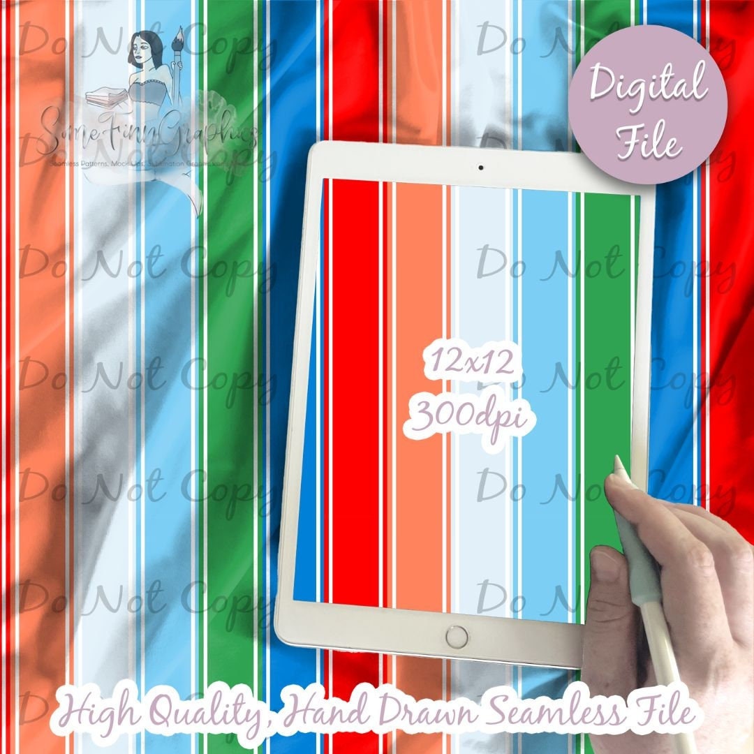 Halloween Stripes Digital Paper, Seamless Childs Play Stripe Pattern ...