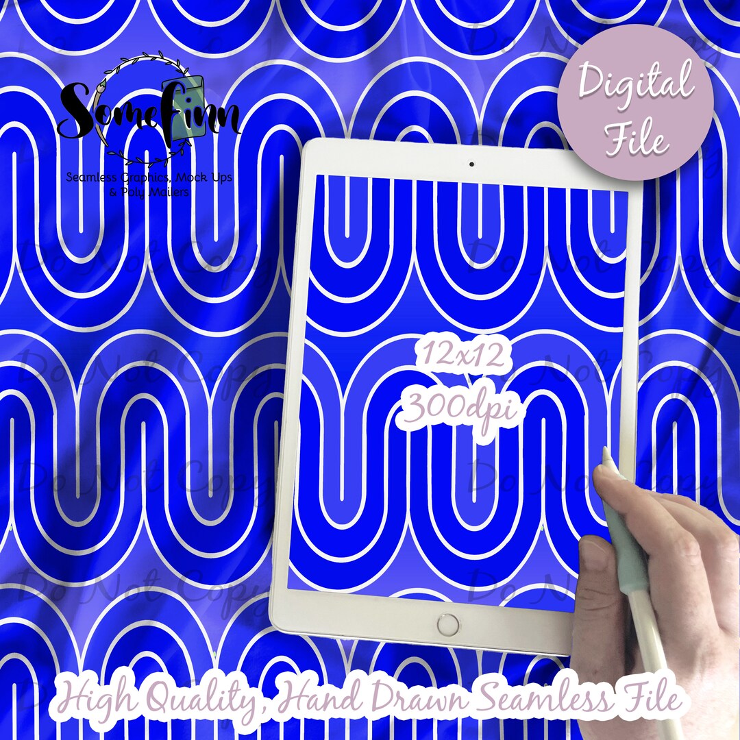 Retro Waves Texture Seamless Pattern Design / Wave Texture for Fabric ...
