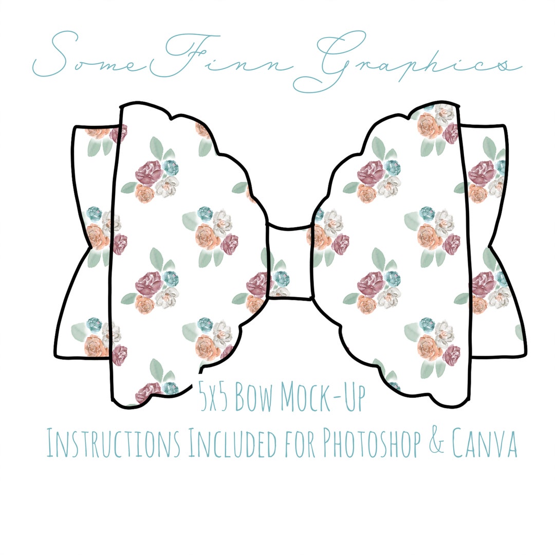 Leather Bow Mock-up / Bows Mock up / Digital Mock up for Hair Bow Clip ...