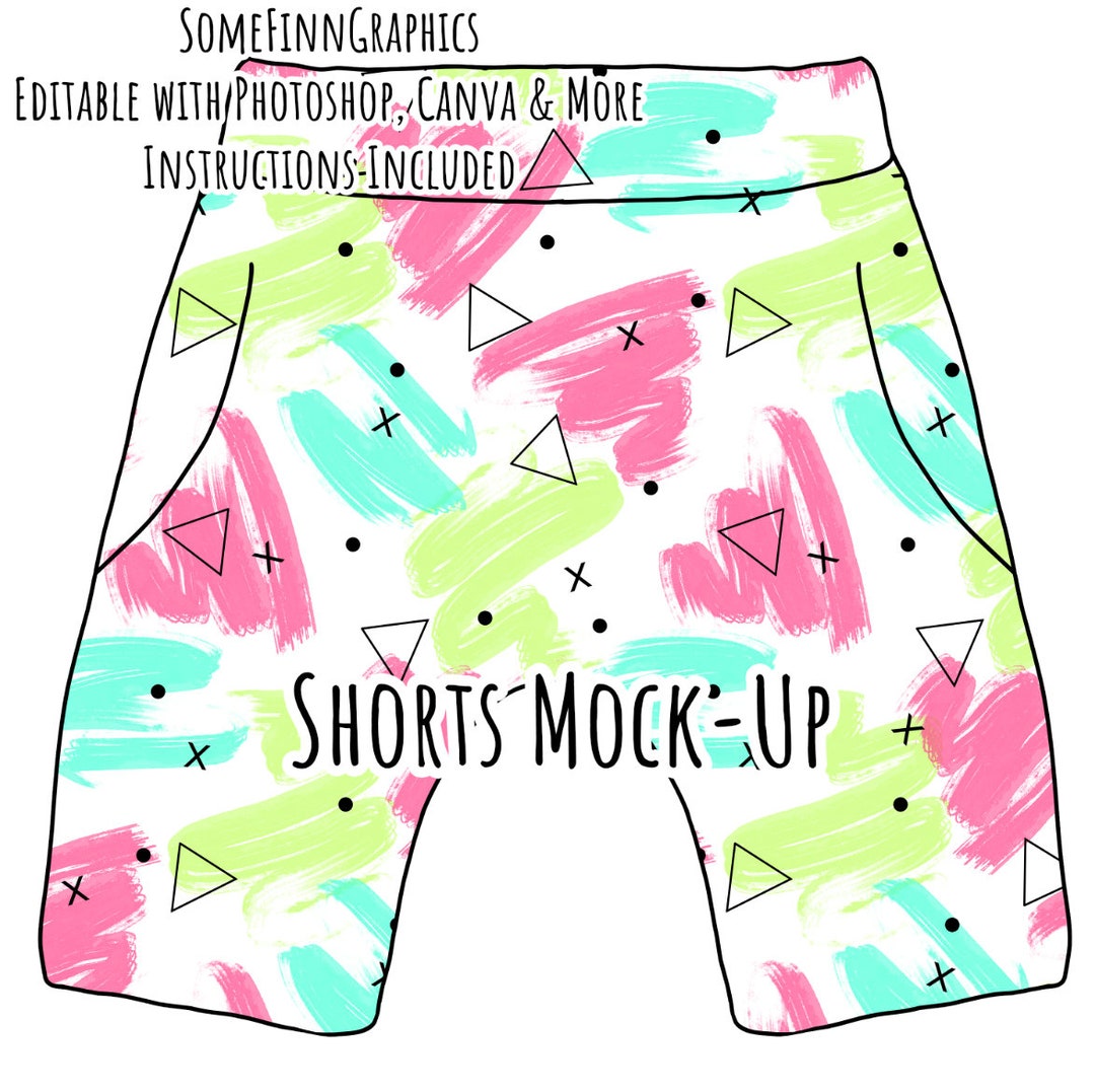 Shorts Mock-up / Short Mock up / Digital Mock up for Clothing Baby ...