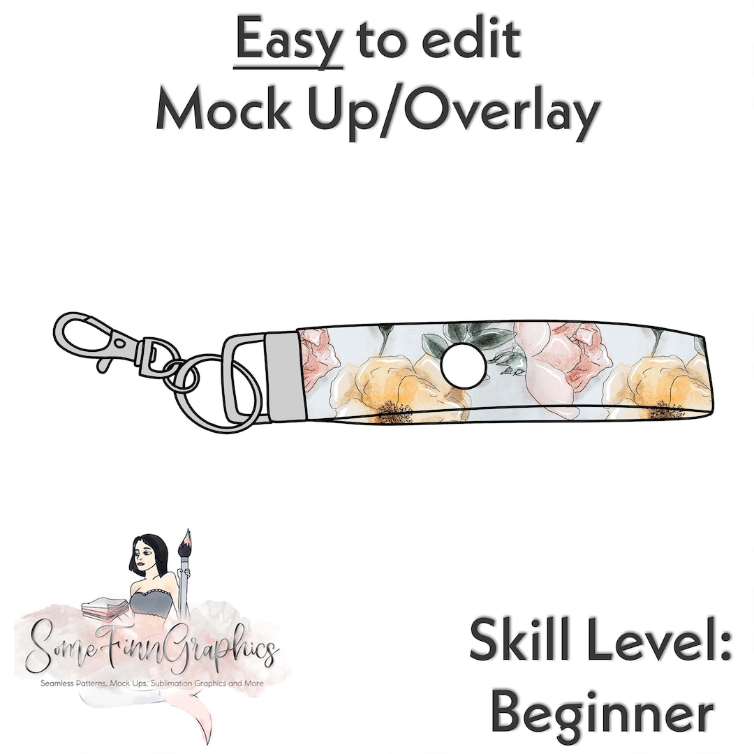 Keychain Mock-up / Lanyard Mock up / Digital Mock up for Wallet / Coin ...