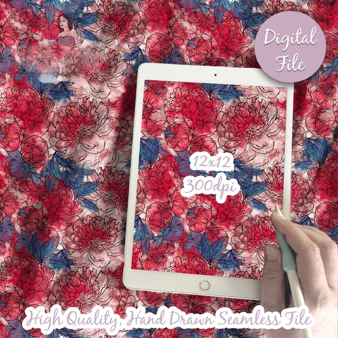 Watercolor Floral Digital Paper - Seamless Flowers Pattern, Pink and ...