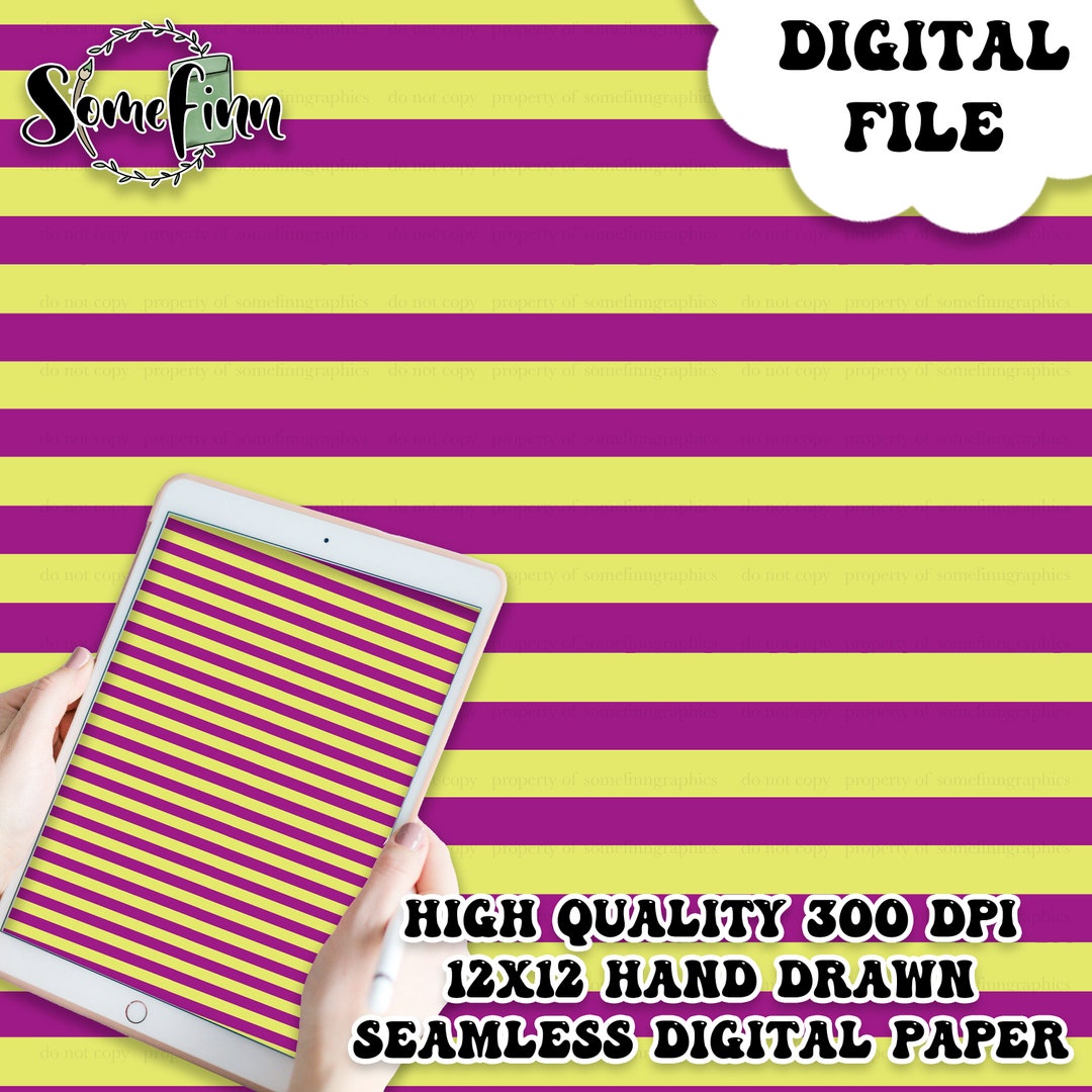 Halloween Stripes Digital Paper, Seamless Witchy Stripe Pattern, Fabric ...