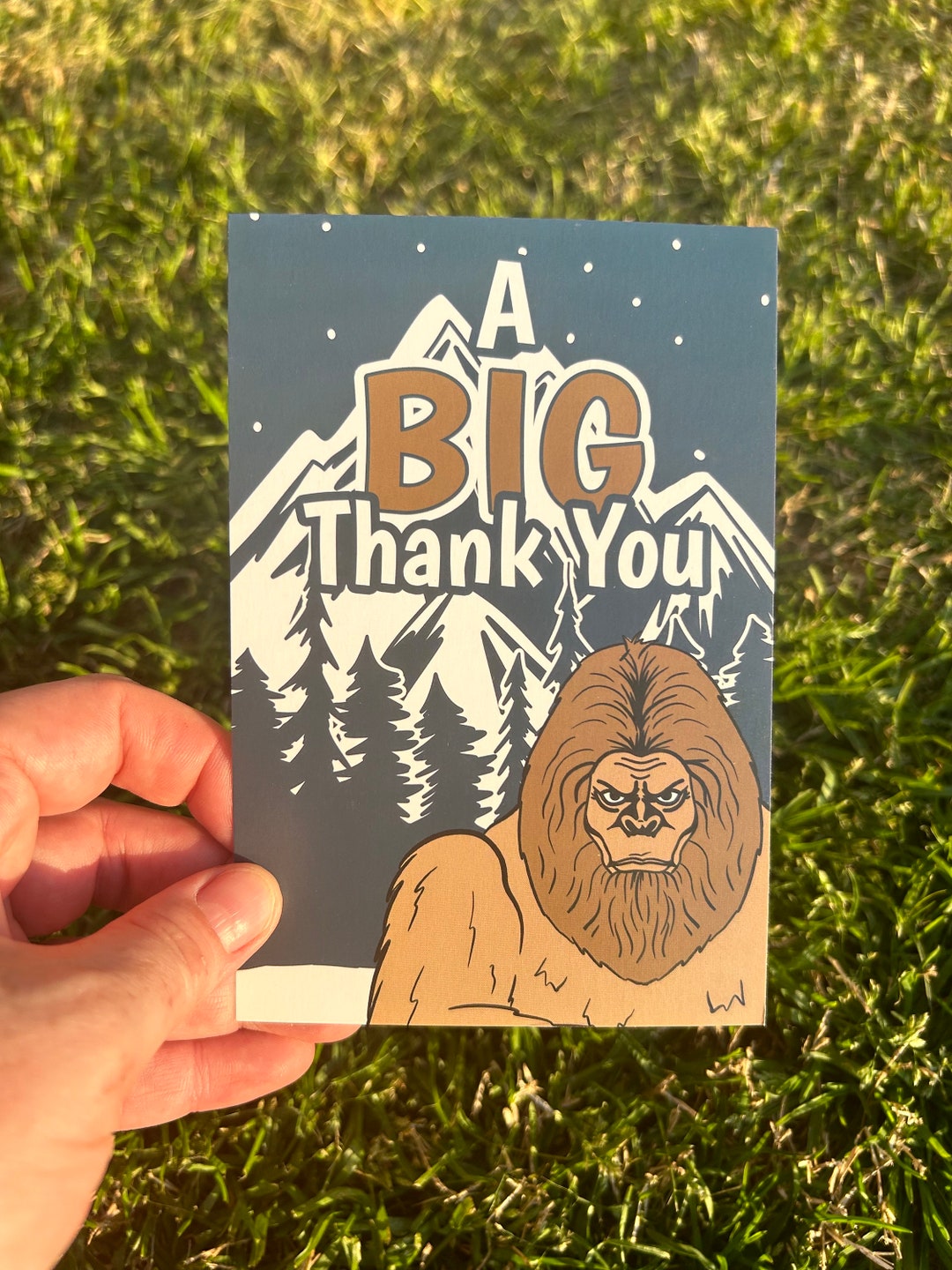4x6 Thank You Cards, A BIG Thank You, Big Foot Postcards for Small ...
