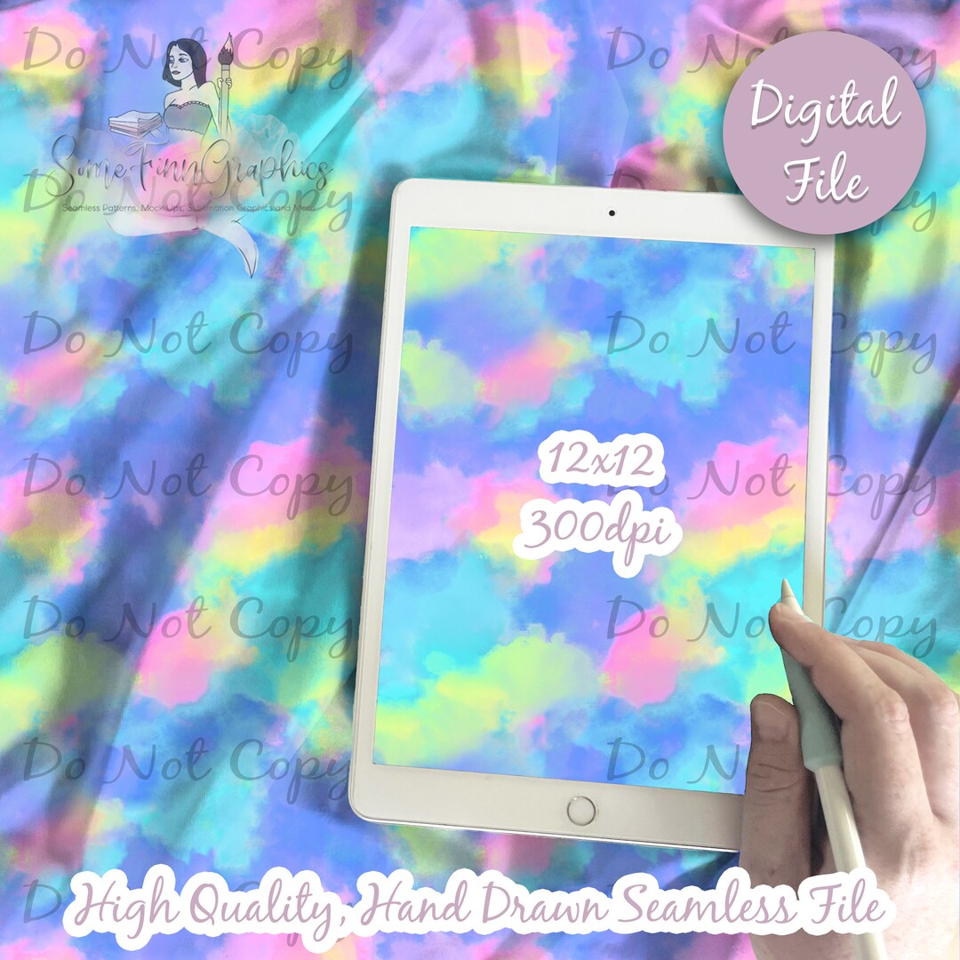 Tie Dye Seamless 12x12 Digital Paper | Fabric Easter Pattern Download ...