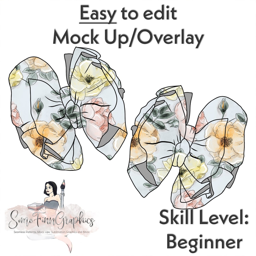 Piggies Bow Mock-up / Bows Mock up / Digital Mock up for Hair Bow ...
