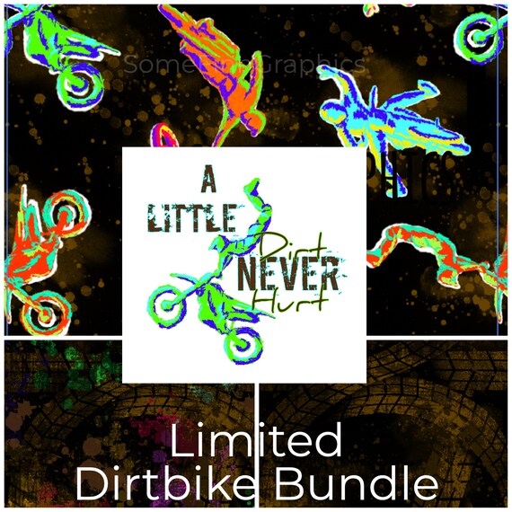 LIMITED BUNDLE Dirt Bikes Digital Paper Seamless Mud Dirtbike - Etsy