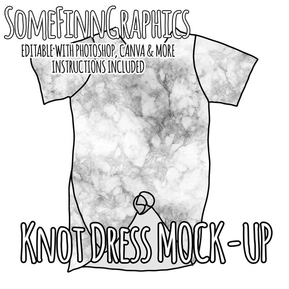 Knotted Dress Mock-up / Knot Tee Dress Mock up / Tie T-shirt - Etsy