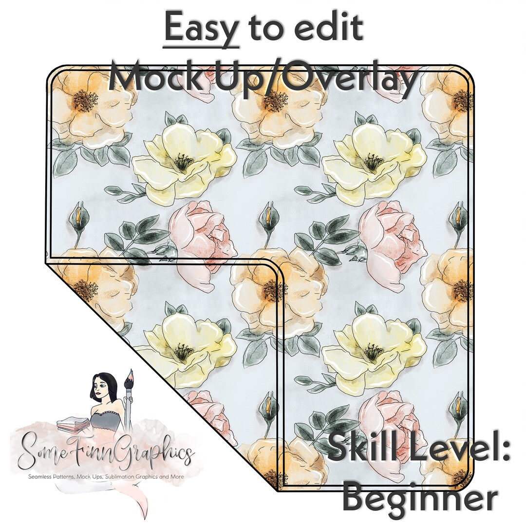 Folded Blanket Mock-up / Fabric Mock up / Digital Mock up for Quilt ...