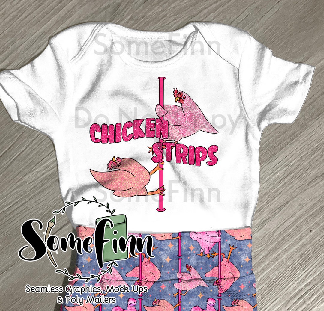 Chicken Strips Pun Digital Graphic - Funny Chickens Clip Art PNG ...