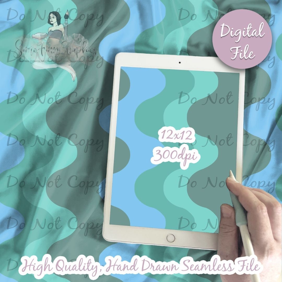 Retro Waves Texture Seamless Pattern Design / Wave Texture for Fabric ...