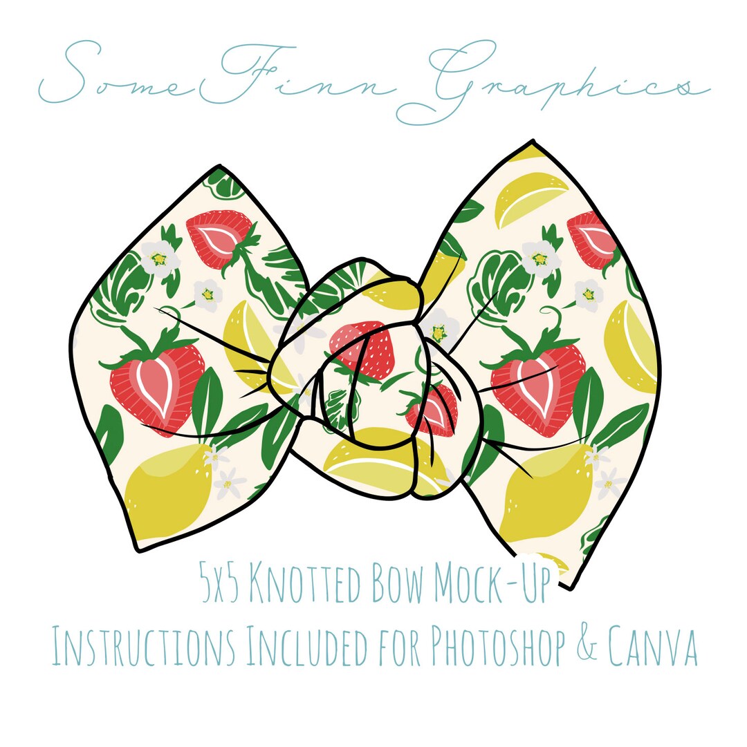 Knotted Bow Mock-up / Bows Mock up / Digital Mock up for Hair Bow ...