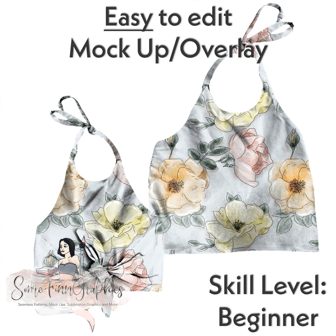 Realistic Crop Top Mock-up / Easy Mock up / Editable From Mobile ...
