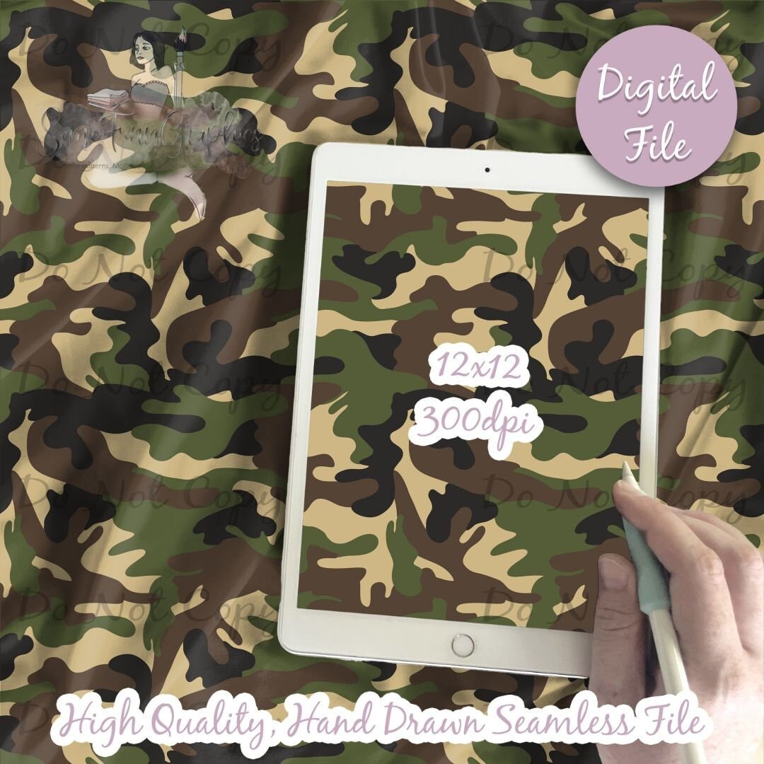 Camo Texture Seamless Design Pattern / Forrest Distressed Plaid Pattern ...