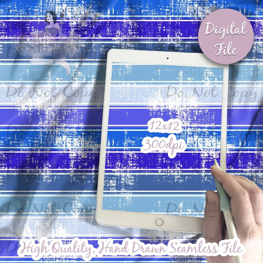 Distressed Blue Stripes Digital Paper - Seamless Striped Pattern ...