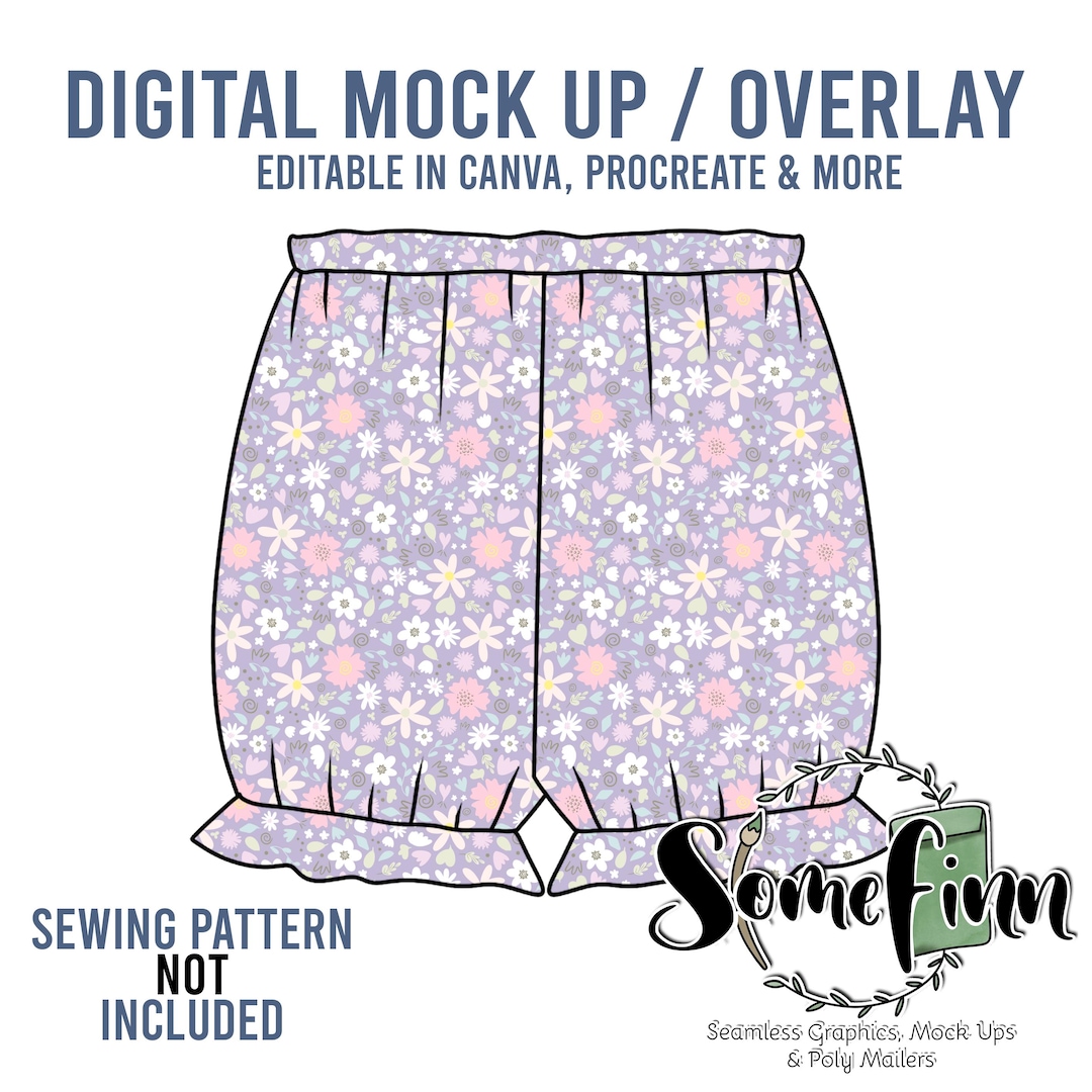 Ruffled Bloomies Bummies Mock-up / Bloomers Mock up / Digital Mock up ...