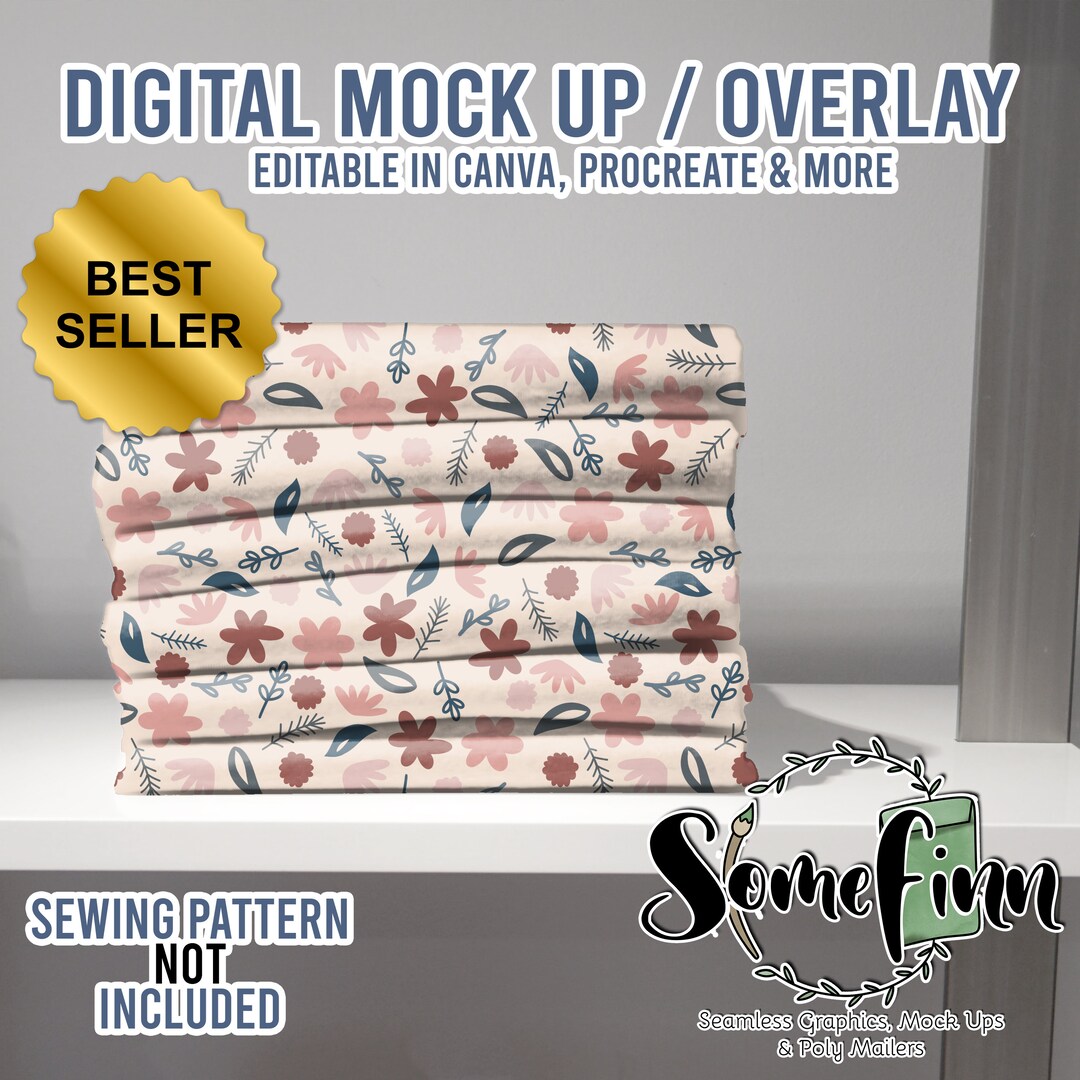 Fabric Realistic Mock-up / Stacked Textile Mock up / Zoom Closeup ...