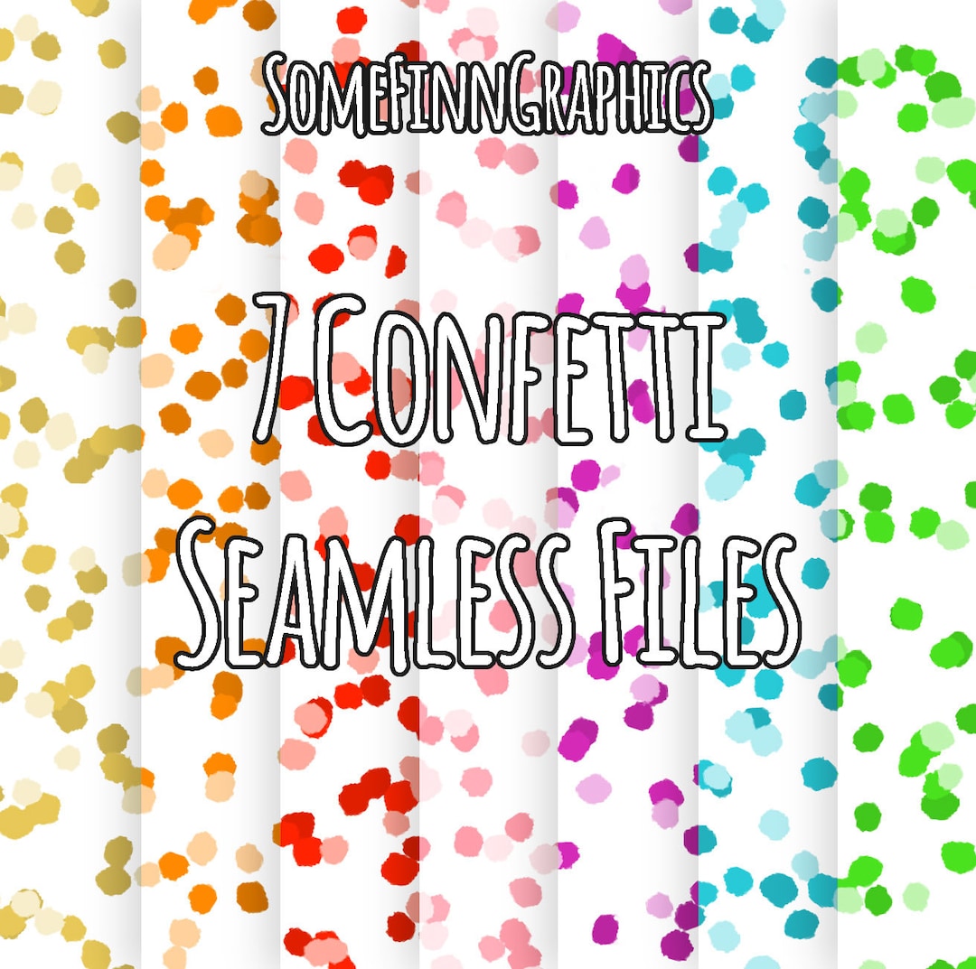 Confetti Digital Paper - Seamless Pattern, Party Celebration Fabric ...