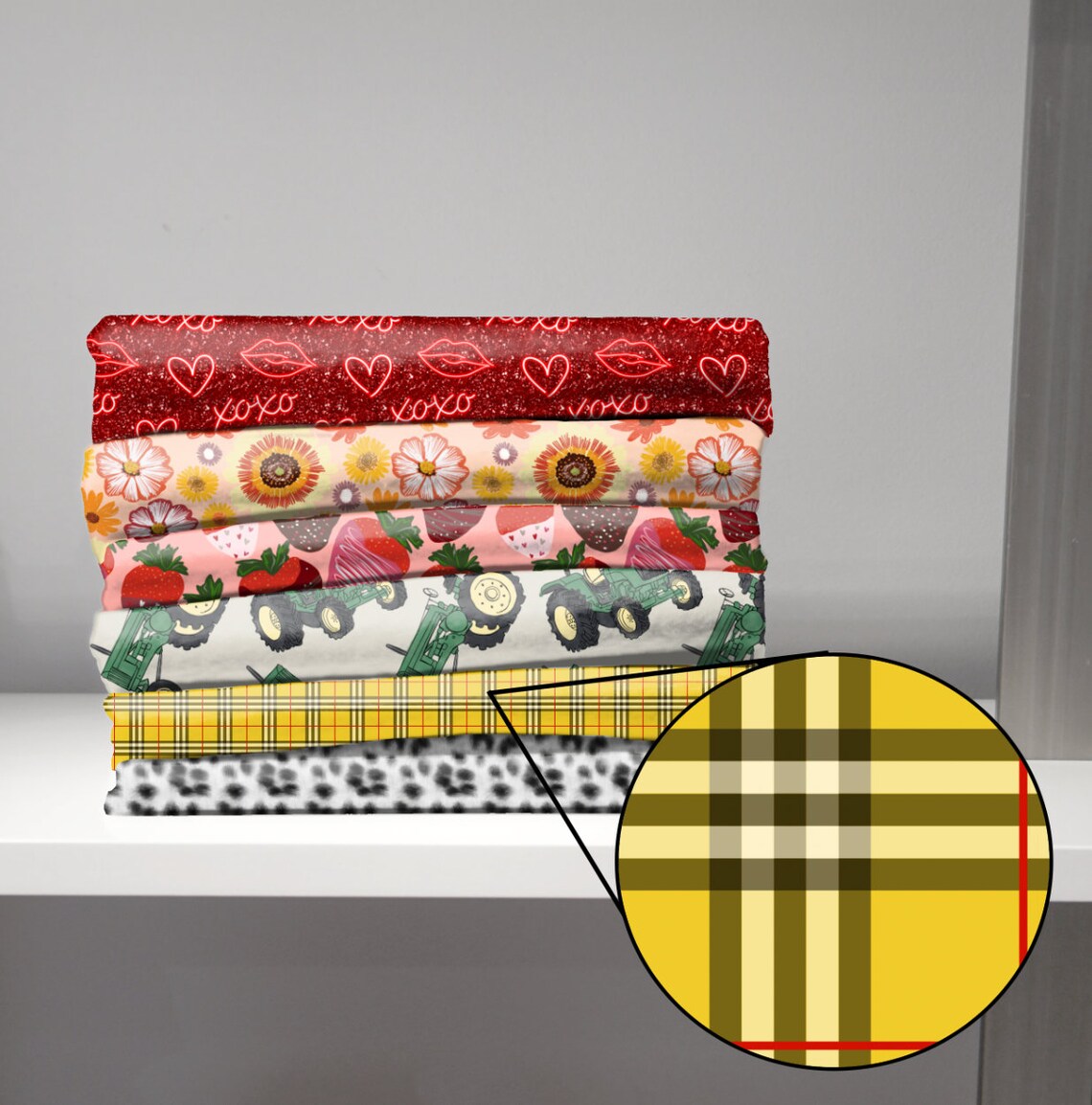 Fabric Realistic Mock-up / Stacked Textile Mock up / Zoom - Etsy