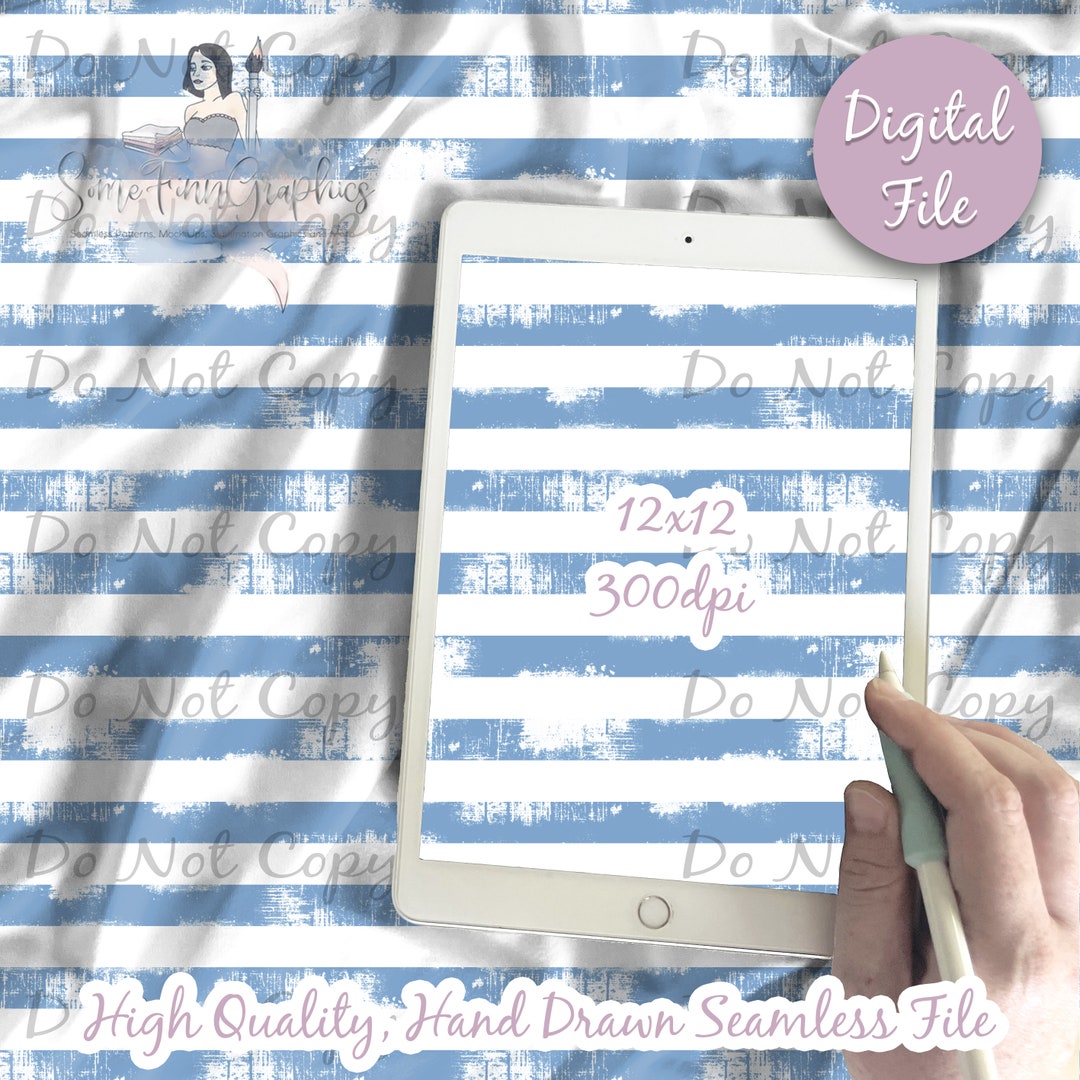 Distressed Blue Stripes Digital Paper - Seamless 4th of July Pattern ...